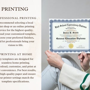 High School Graduation Certificate Online Editable Custom Diploma ...