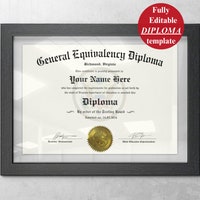 Personalized Diploma Template, Editable High School Diploma, Graduation ...