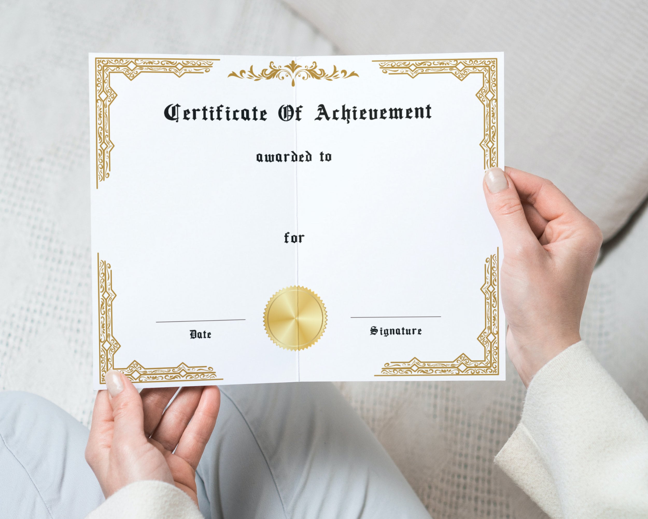 Certificado De Logro En Blanco Para Imprimir