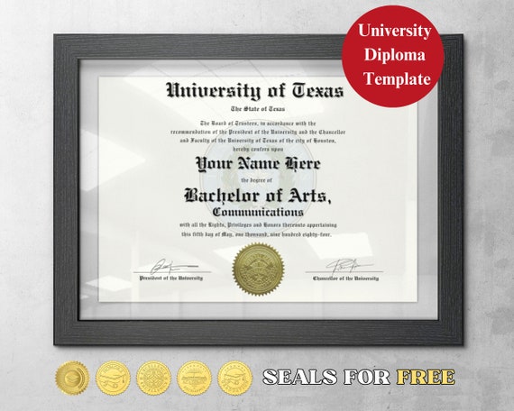 Diploma Universitario De Texas The University Of Texas System