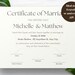 Minimalistic Marriage Certificate Blank Wedding Certificate Marriage License for Wedding ...