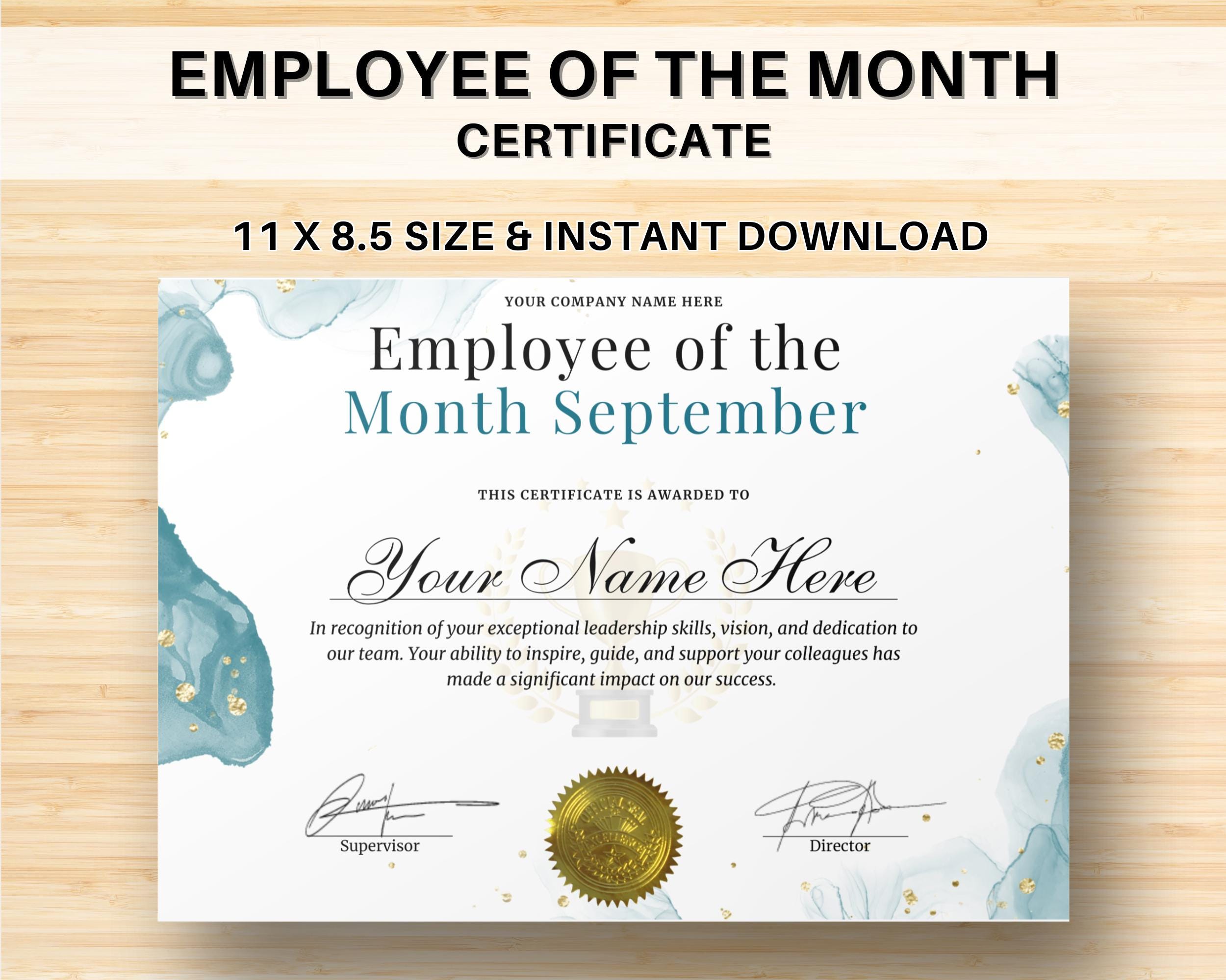 Employee Certificate Template