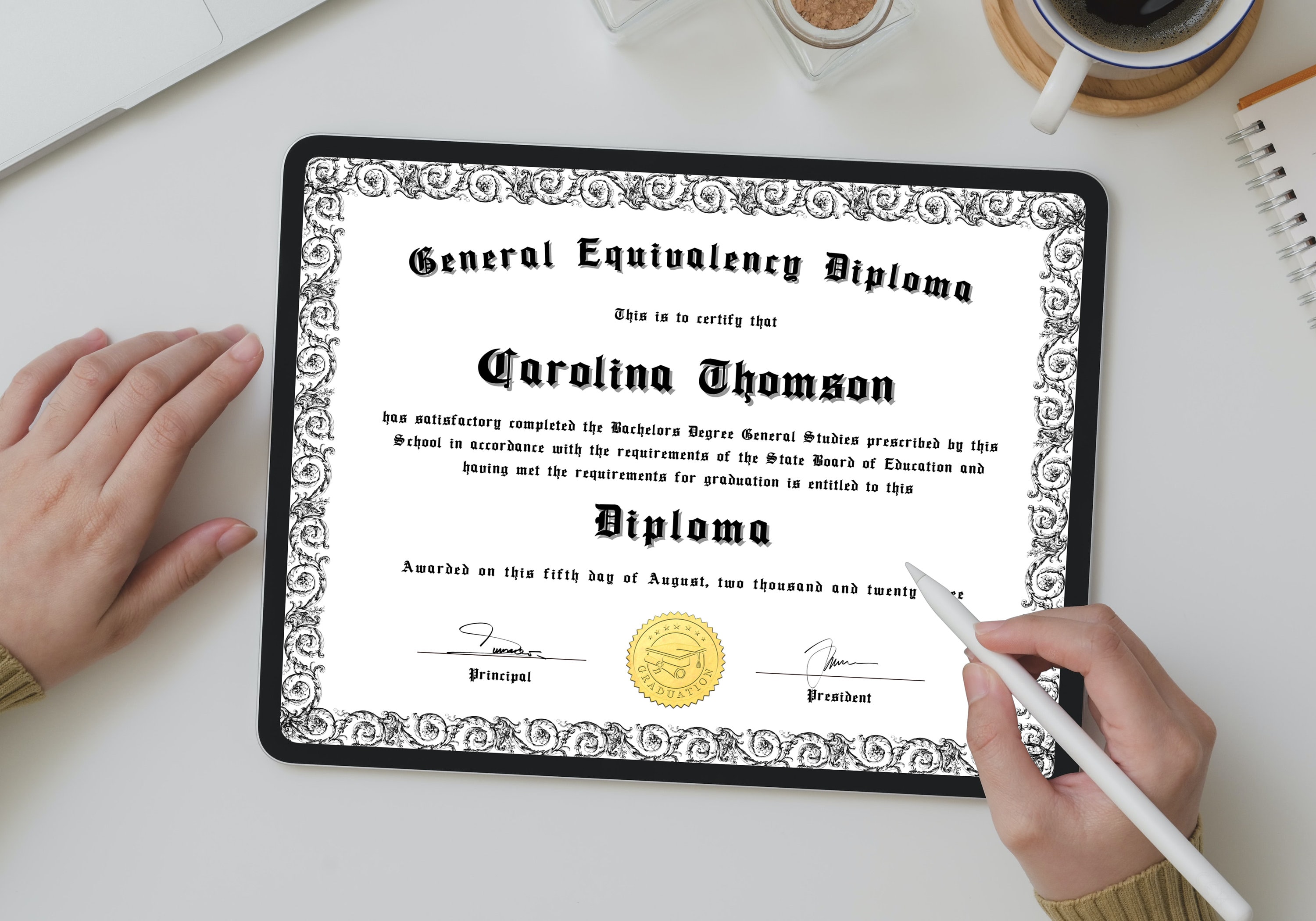 General Equivalency Diploma Customized GED Diploma Editable - Etsy