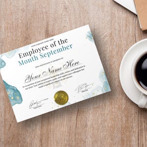 Employee Awards Certificate Template Employee of the Month Award ...