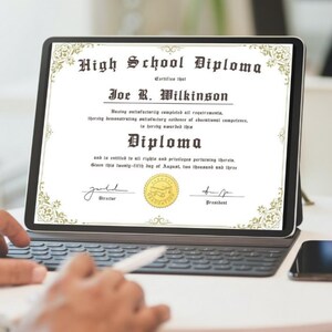 Editable High School Diploma Template, Printable Canva Homeschool Diploma, Instant Download ...