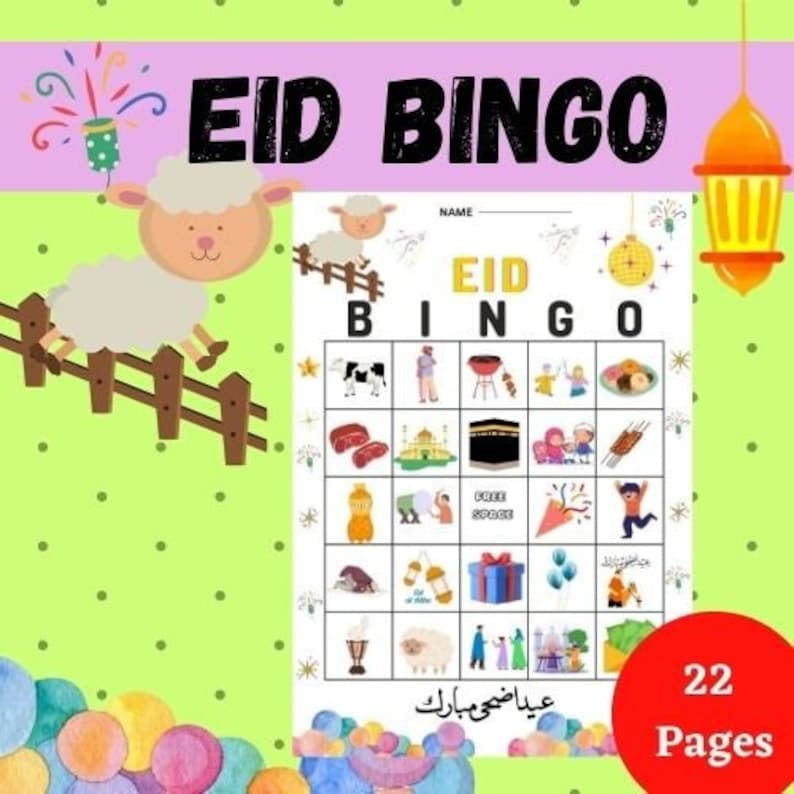 Eid Al-adha Bingo Game |eid Games | Bingo Boards | Printable Eid ...