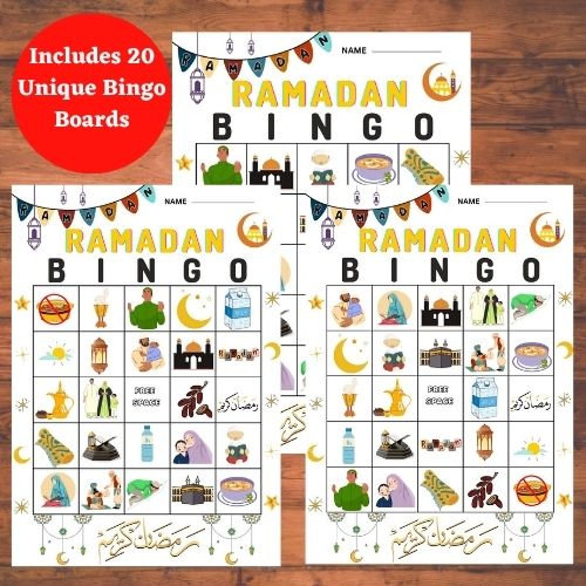 Ramadan Bingo | Ramadan Bingo Game | Ramadan Bingo Boards | Ramadan ...