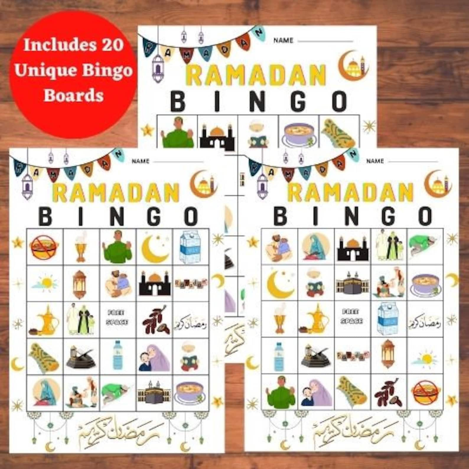 Ramadan Bingo | Ramadan Bingo Game | Ramadan Bingo Boards | Ramadan ...