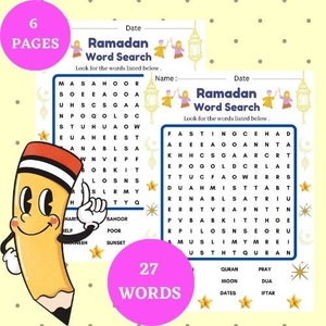 Printable Ramadan Word Search Activity for Kids & Adults | Ramadan ...
