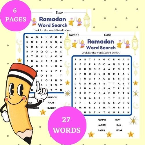 Printable Ramadan Word Search Activity for Kids & Adults | Ramadan ...