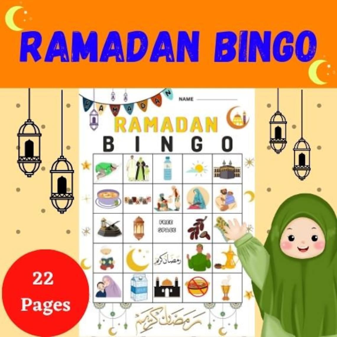 Ramadan Bingo | Ramadan Bingo Game | Ramadan Bingo Boards | Ramadan ...