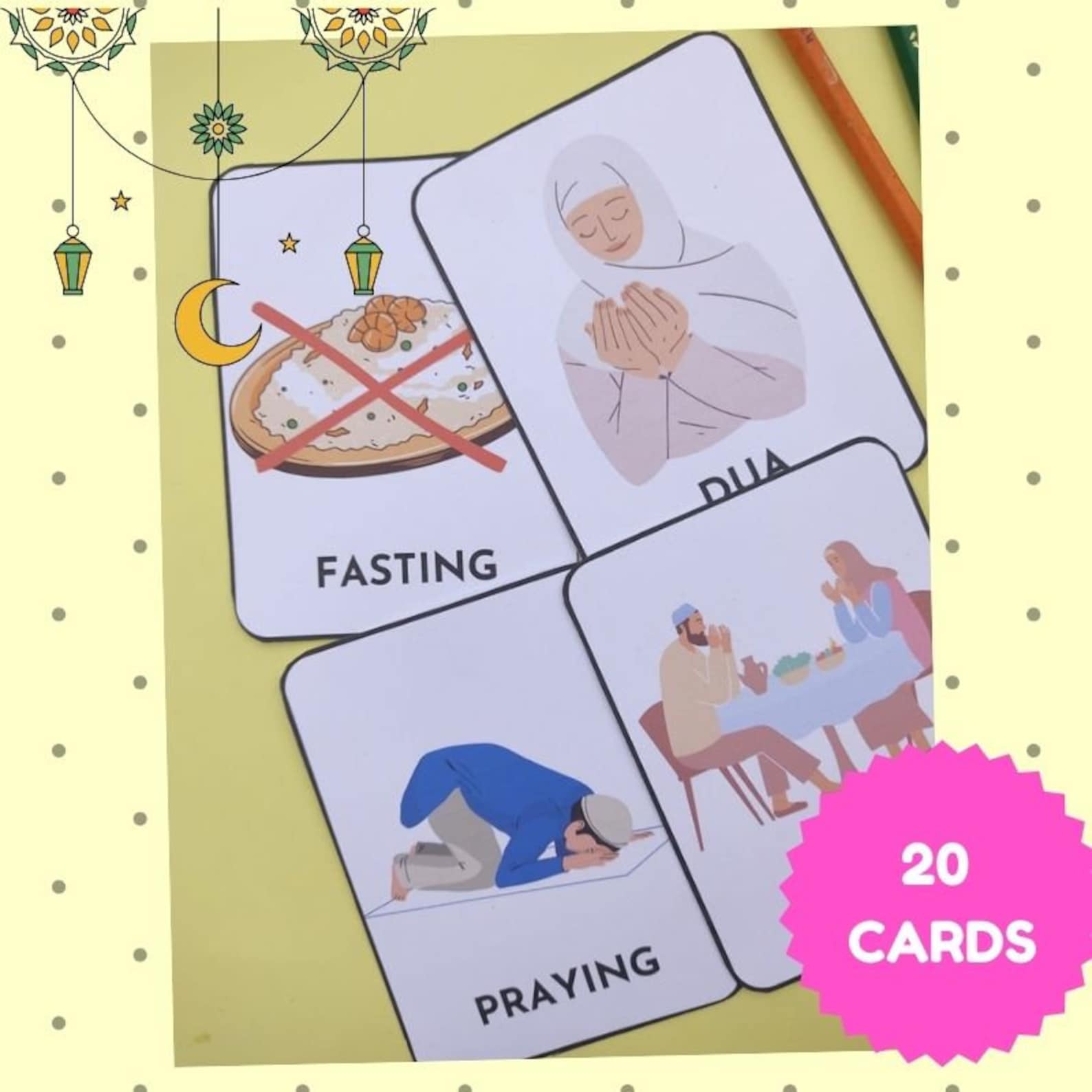 Ramadan Flashcards / Islamic Flashcards / Montessori Ramadan / Muslim ...