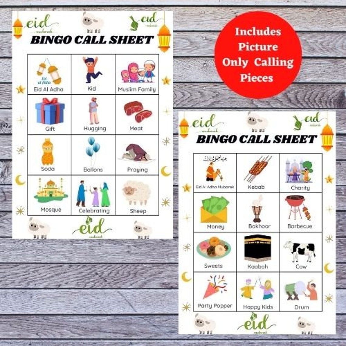 Eid Al-adha Bingo Game |eid Games | Bingo Boards | Printable Eid ...