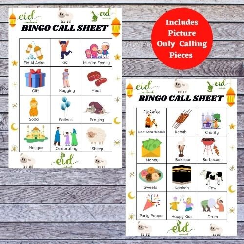 Eid Al-adha Bingo Game |eid Games | Bingo Boards | Printable Eid ...