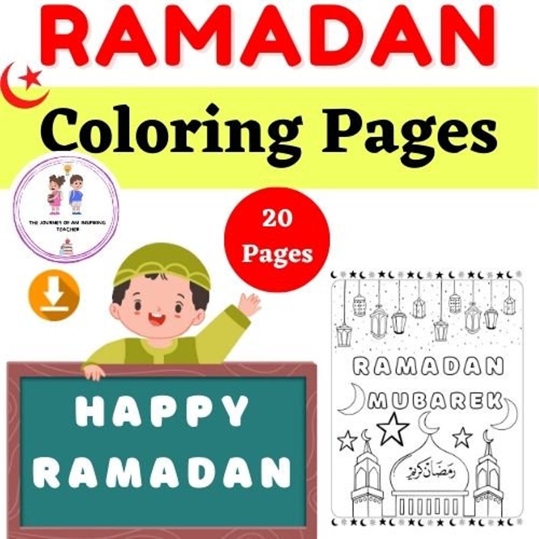 Ramadan Coloring Pages | Children Ramadan Gifts | Islamic Kids Crafts ...