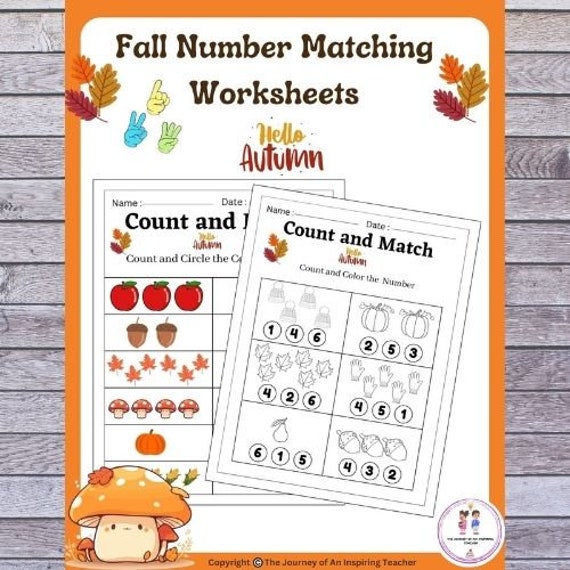 Hojas De Trabajo Divertidas De Matemáticas De Otoño Sencillas Fichas