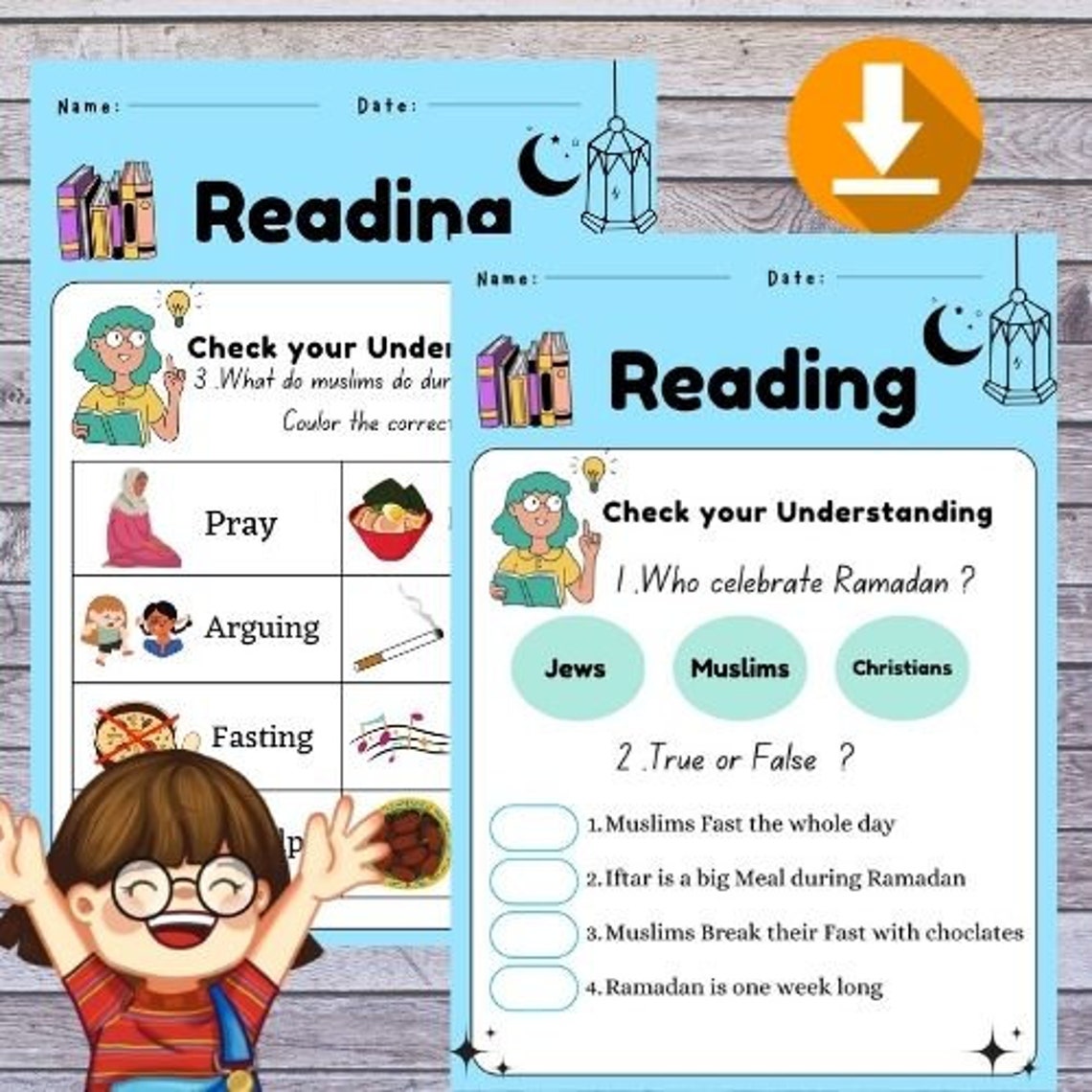 Ramadan Reading Comprehension /ramadan Informational Worksheet Islamic ...