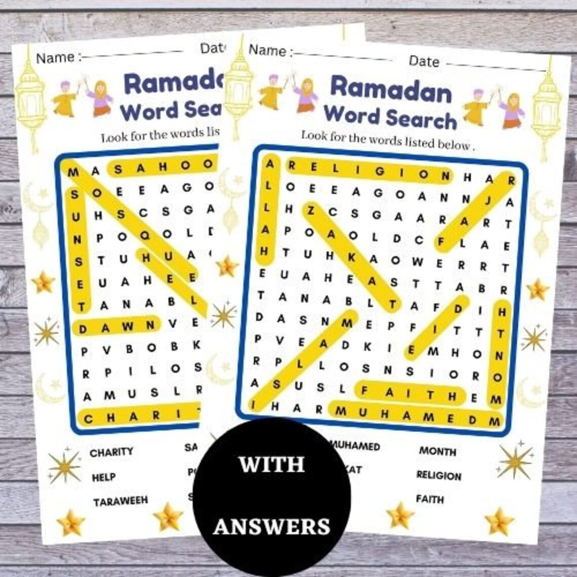 Printable Ramadan Word Search Activity for Kids & Adults | Ramadan ...