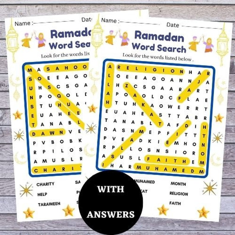 Printable Ramadan Word Search Activity for Kids & Adults | Ramadan ...