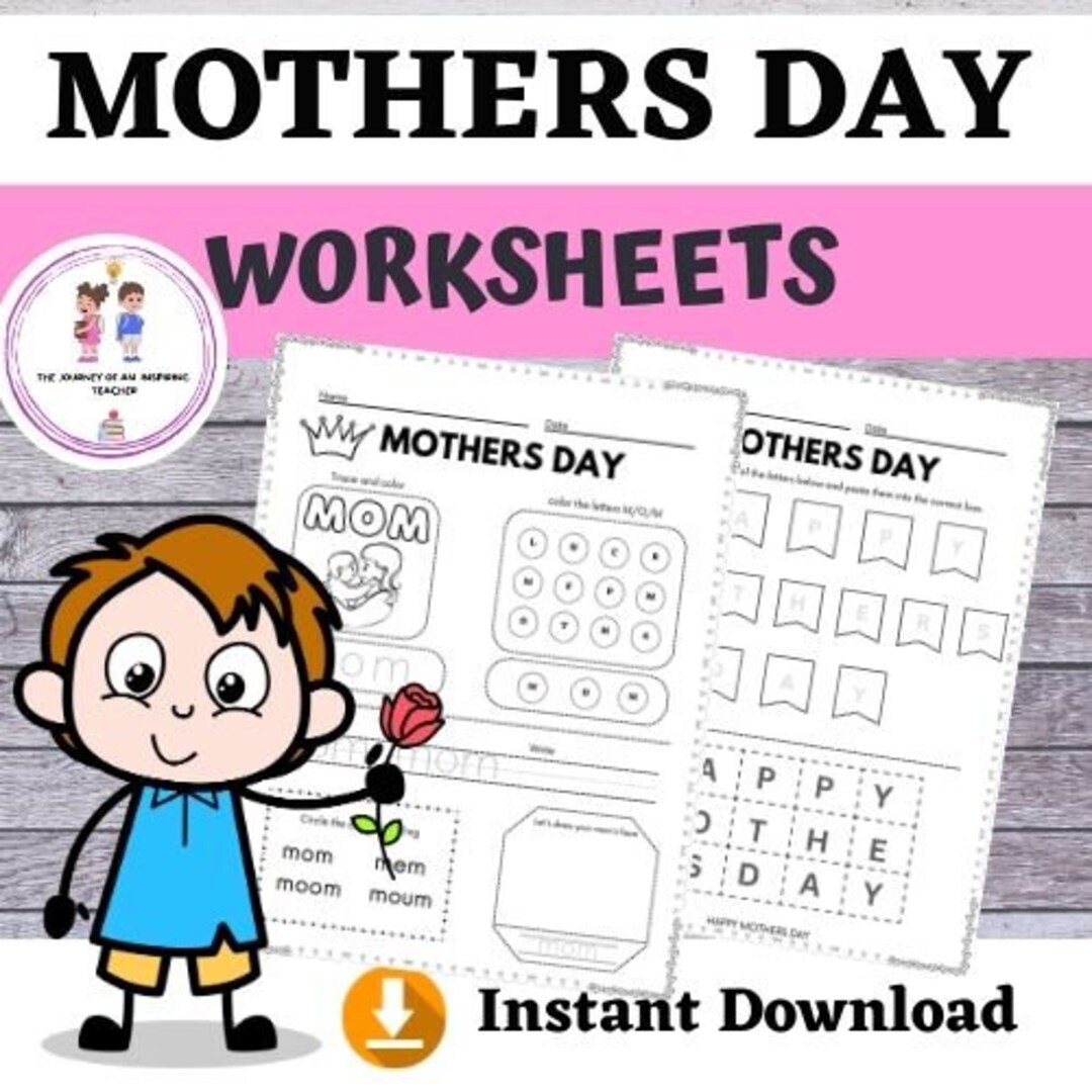 Mother's Day Worksheets / Mothers Day Tracing and Crafts /mother's Day ...