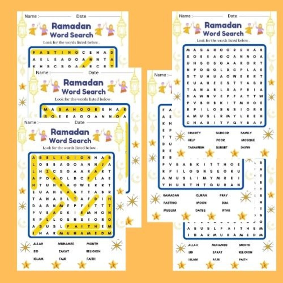 Printable Ramadan Word Search Activity for Kids & Adults | Ramadan ...