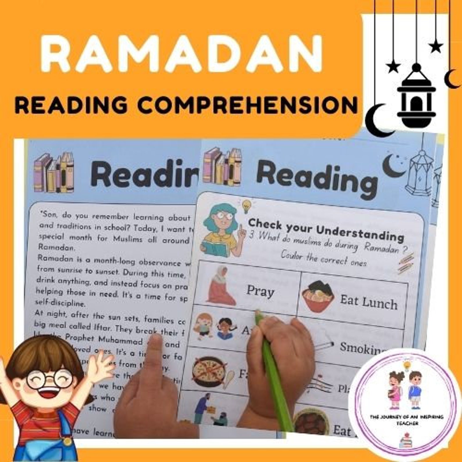 Ramadan Reading Comprehension /ramadan Informational Worksheet Islamic ...