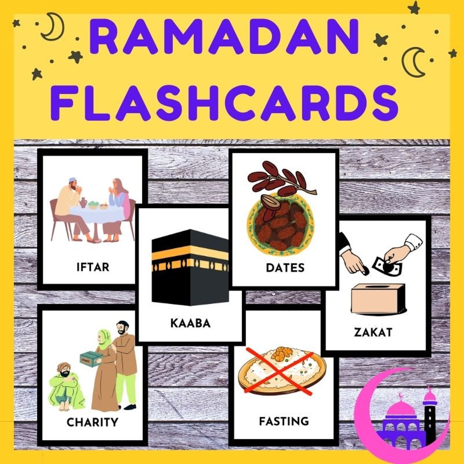 Ramadan Flashcards / Islamic Flashcards / Montessori Ramadan / Muslim ...