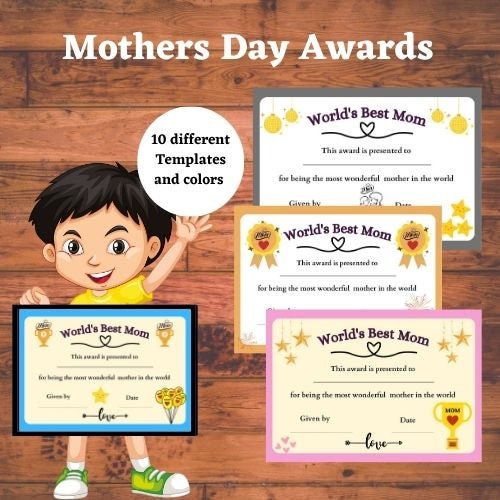 Mom's Certificate / Mothers Day Personlized Gift / Handprint Craft ...