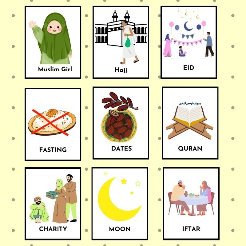 Ramadan Flashcards / Islamic Flashcards / Montessori Ramadan / Muslim ...
