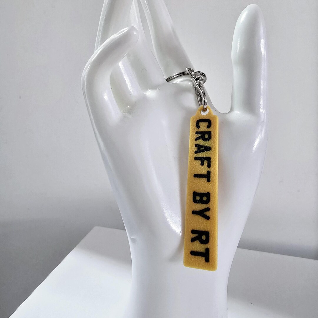 3D Printed Name Plate Keyring Personalised Number Plate - Etsy