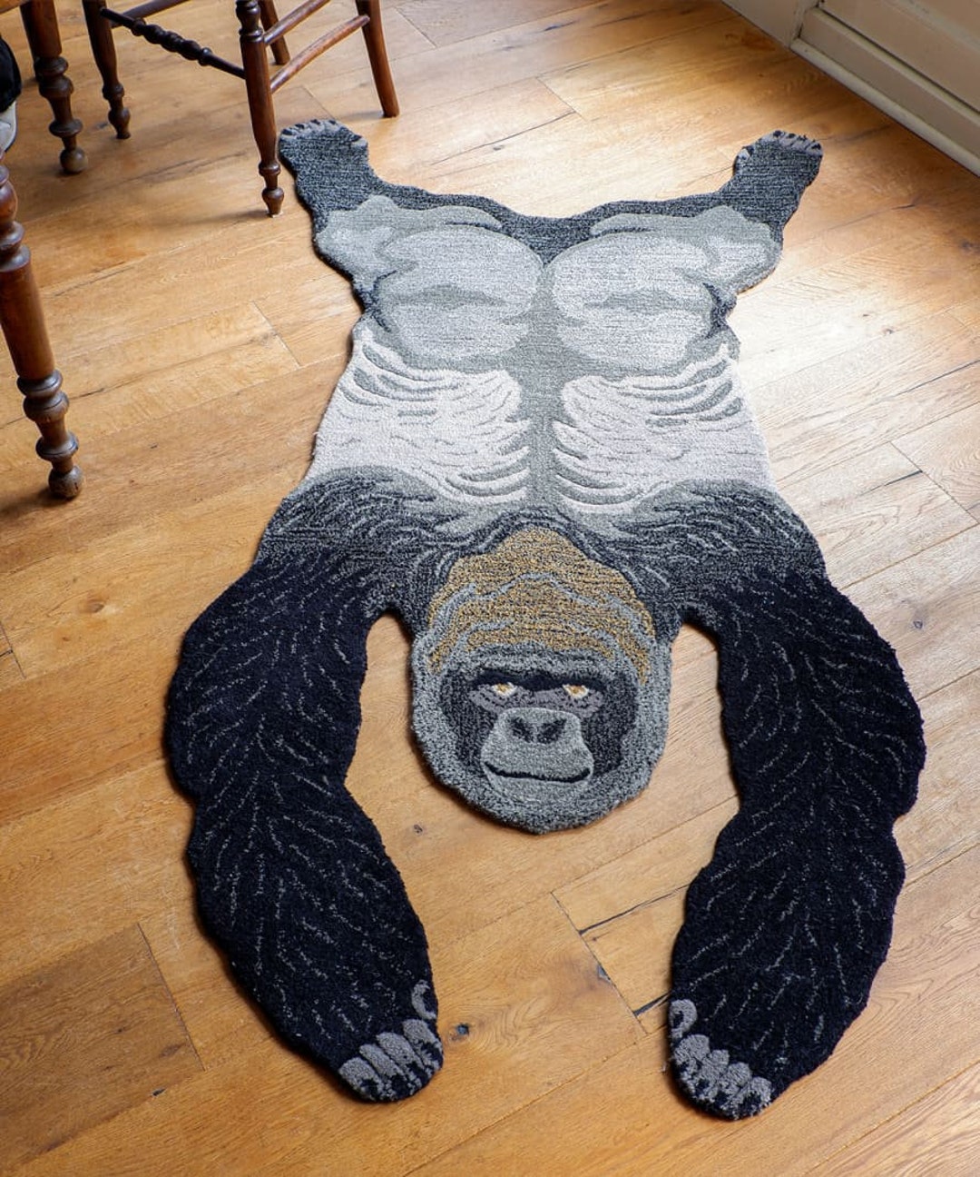 HAND TUFTED GORILLA Skin Wool Carpet Decorative Rugs Size : 90 X 155 Cm ...