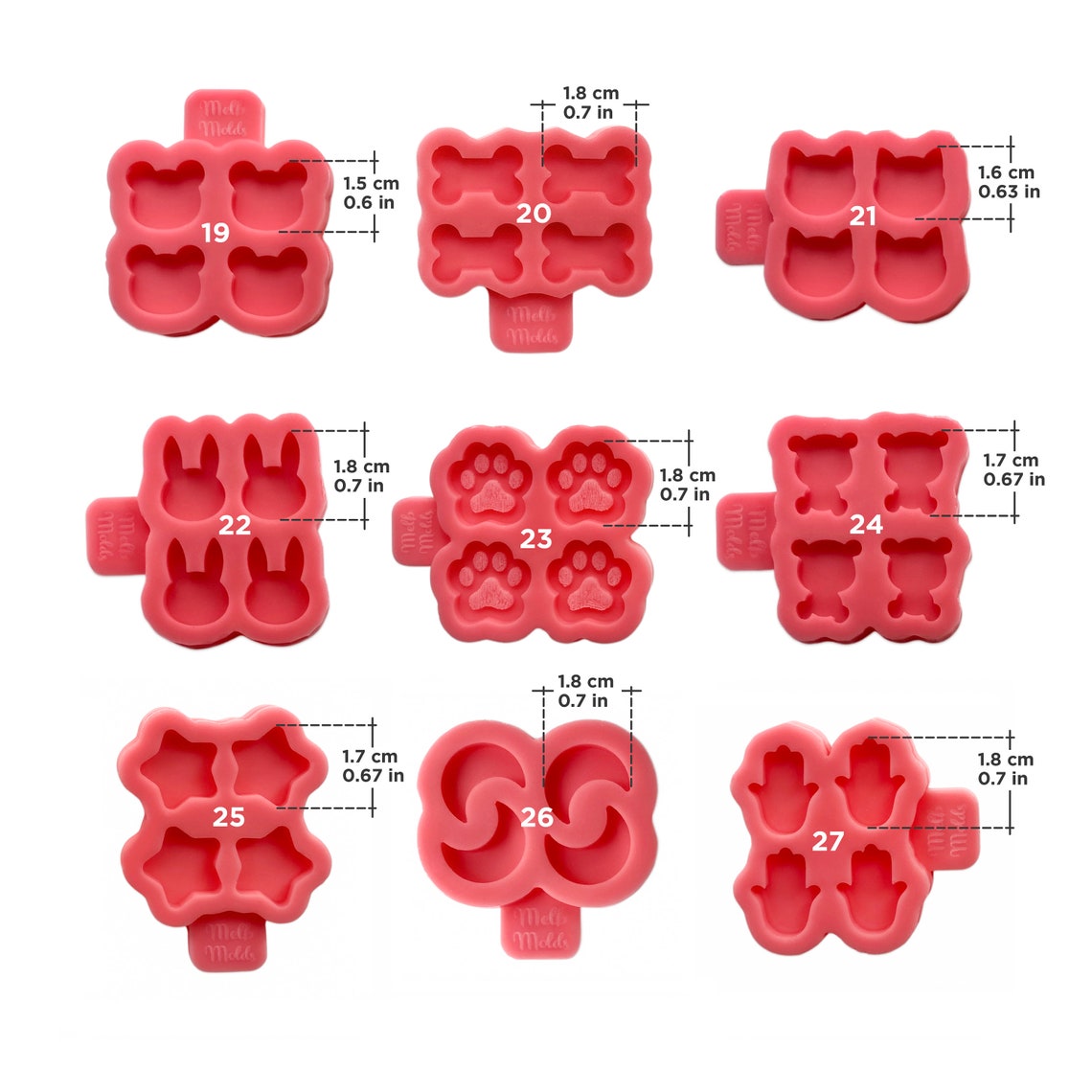 30 Mini Molds for Resin Casting Keychains Earrings Charm - Etsy
