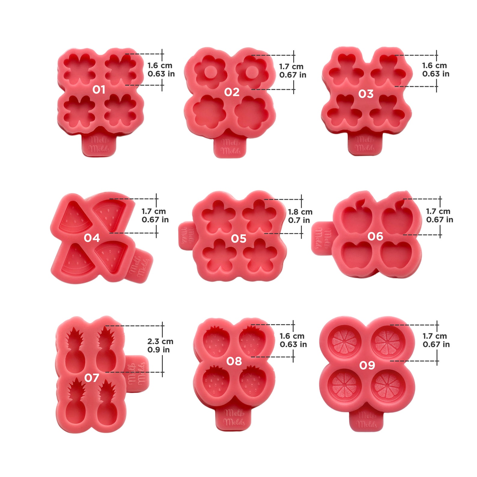 30 Mini Molds for Resin Casting Keychains Earrings Charm - Etsy