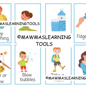 Calm Down Strategy Cards Calm Activities Tools Autism ASD Regulating ...