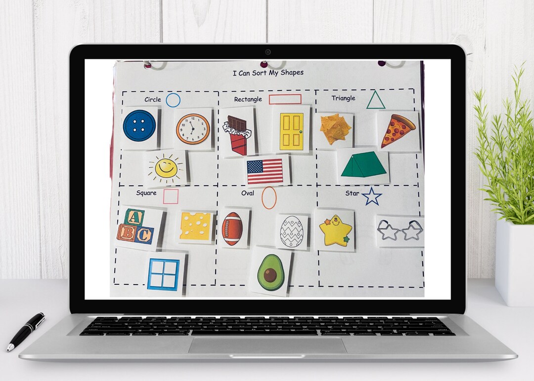 DIGITAL DOWNLOAD Shape Activity Bundle Match 2-D Shapes Trace 2-D ...