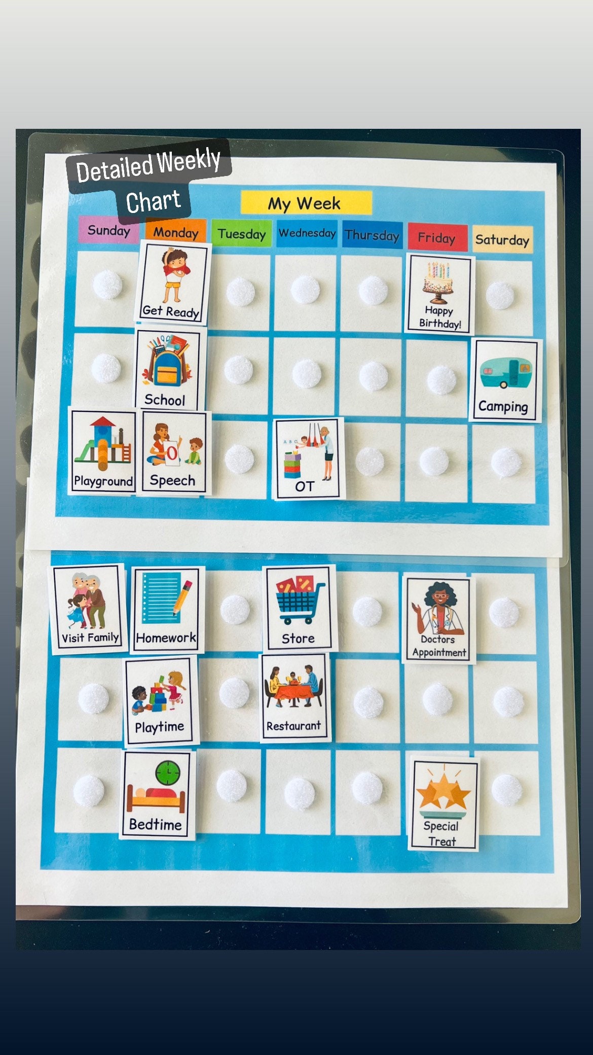 Weekly Routine Chart 120 Cards Daily Schedule Calendar Weekly - Etsy