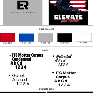 Custom Branding Kit Template Logo, Monogram, Business Cards, Fonts ...
