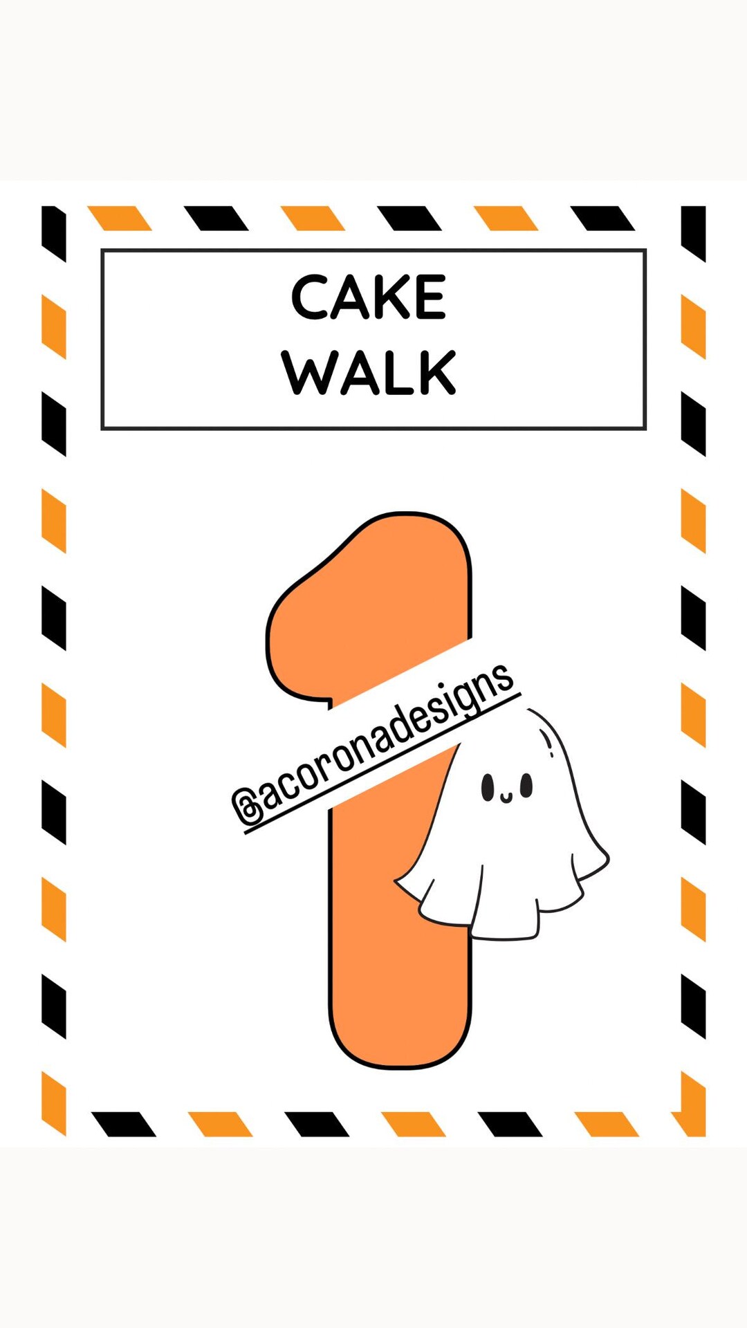 Cake Walk 1-6 Numbers Halloween Activity Fundraiser Event - Etsy