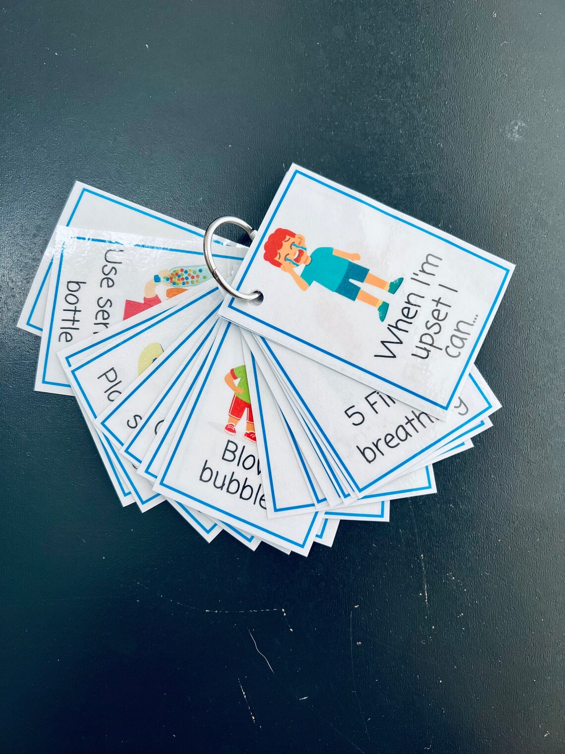 Calm Down Strategy Cards Calm Activities Tools Autism ASD - Etsy