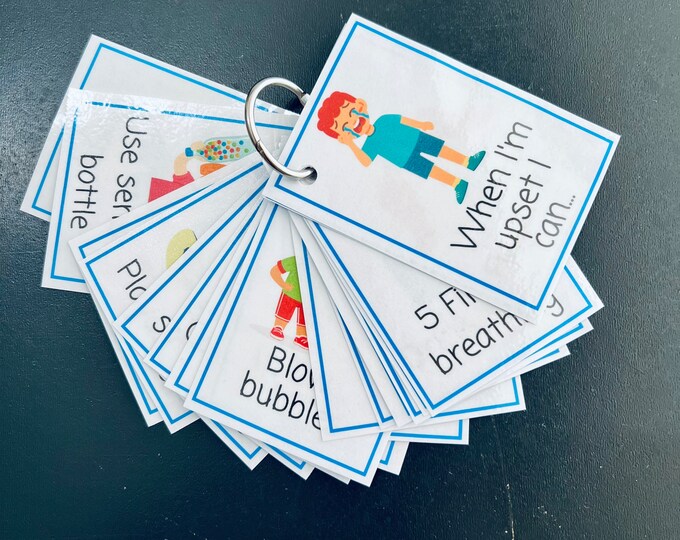 Calm Down Strategy Cards Calm Activities Tools Autism ASD Regulating ...