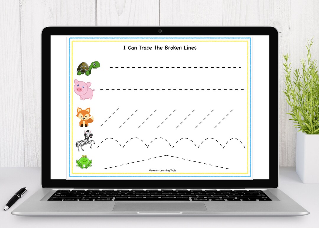 DIGITAL DOWNLOAD Beginners Tracing Bundle A-Z Letters Numbers 1-10 ...