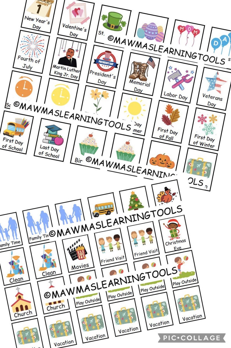 DIGITAL DOWNLOAD Weekly Routine Chart 120 Cards Daily Schedule - Etsy