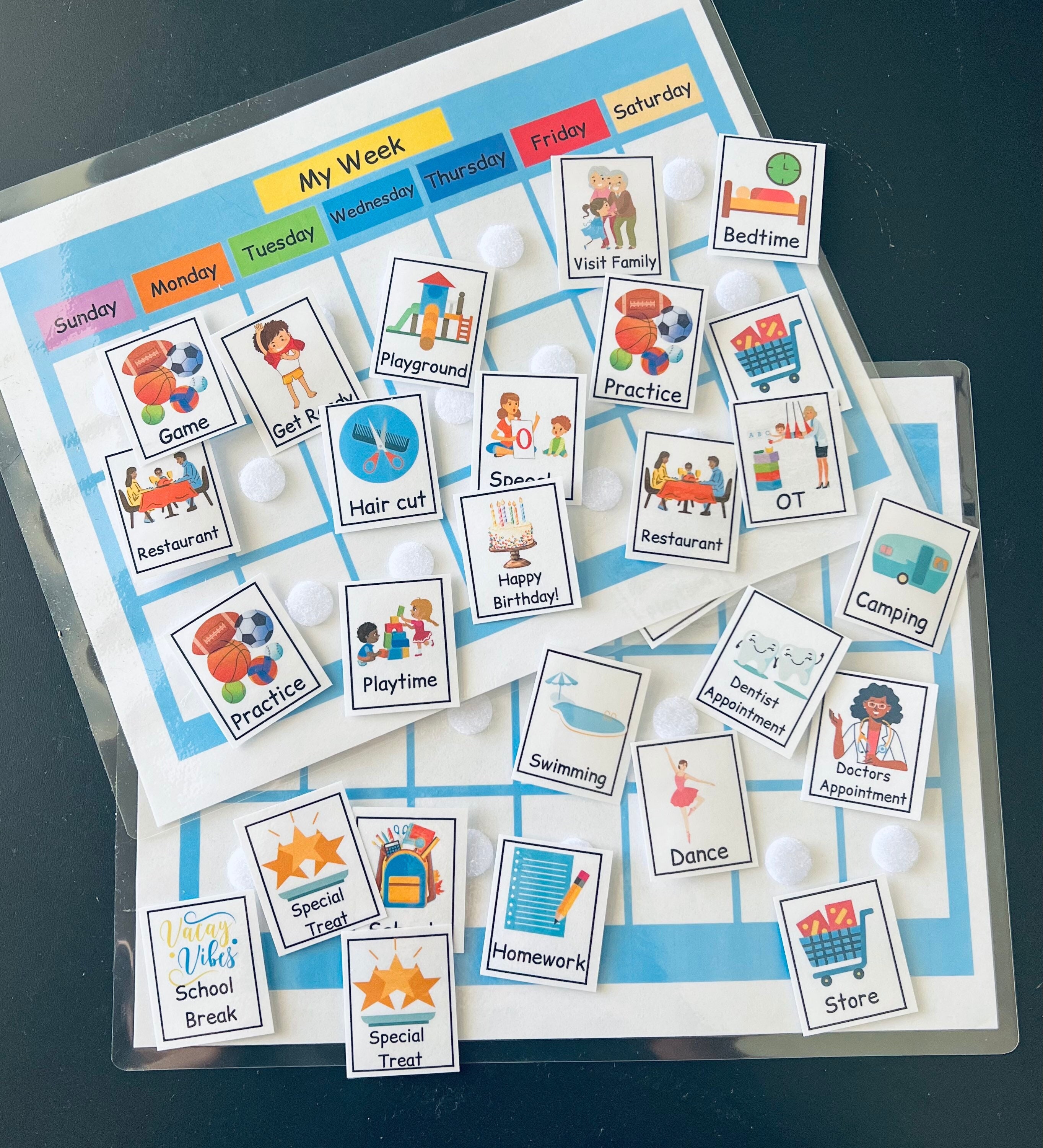 Weekly Routine Chart 120 Cards Daily Schedule Calendar Weekly - Etsy