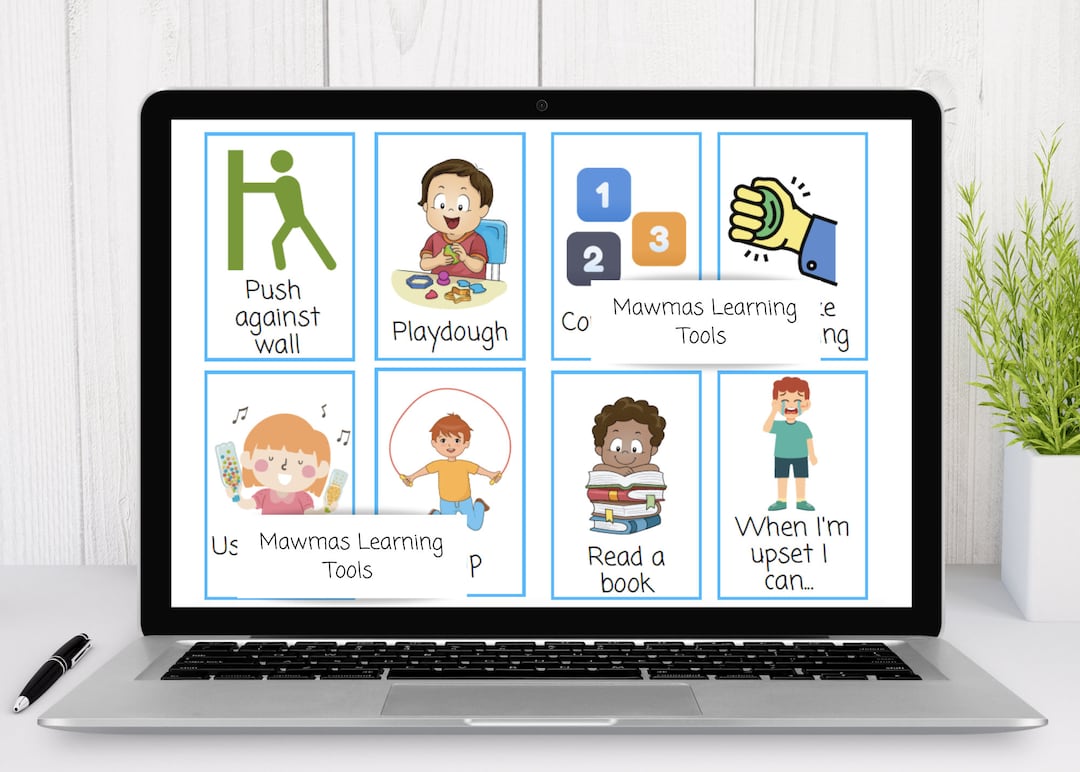 DIGITAL DOWNLOAD Calm Down Strategy Cards Calm Activities Tools Autism ...