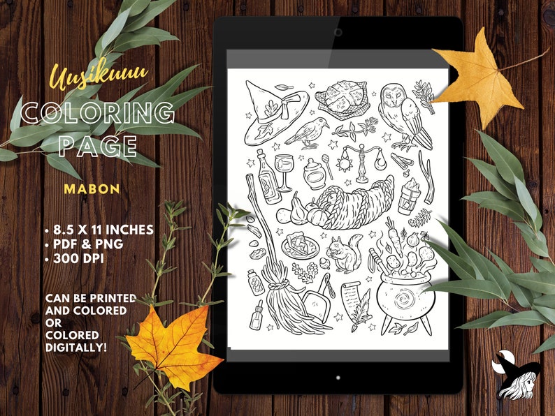 Mabon Printable Coloring Page - Etsy