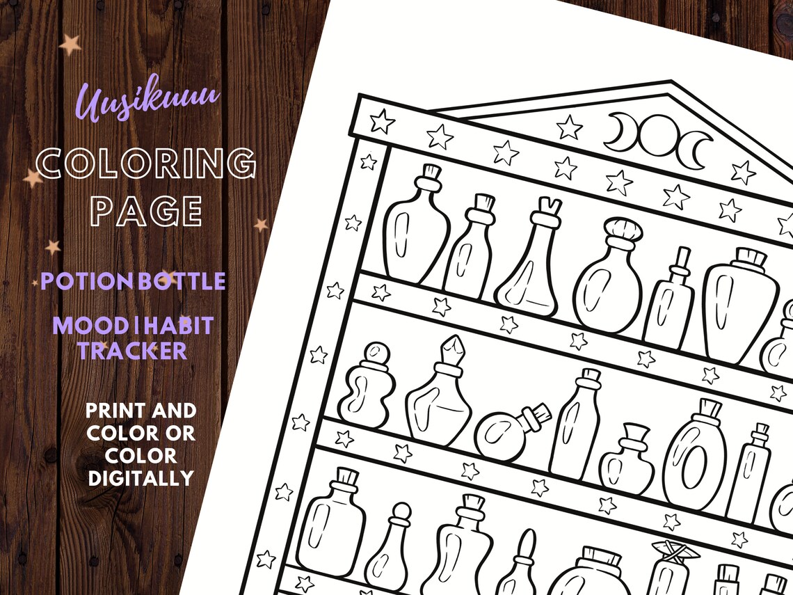 Potion Bottle Mood | Habit Tracker - Etsy
