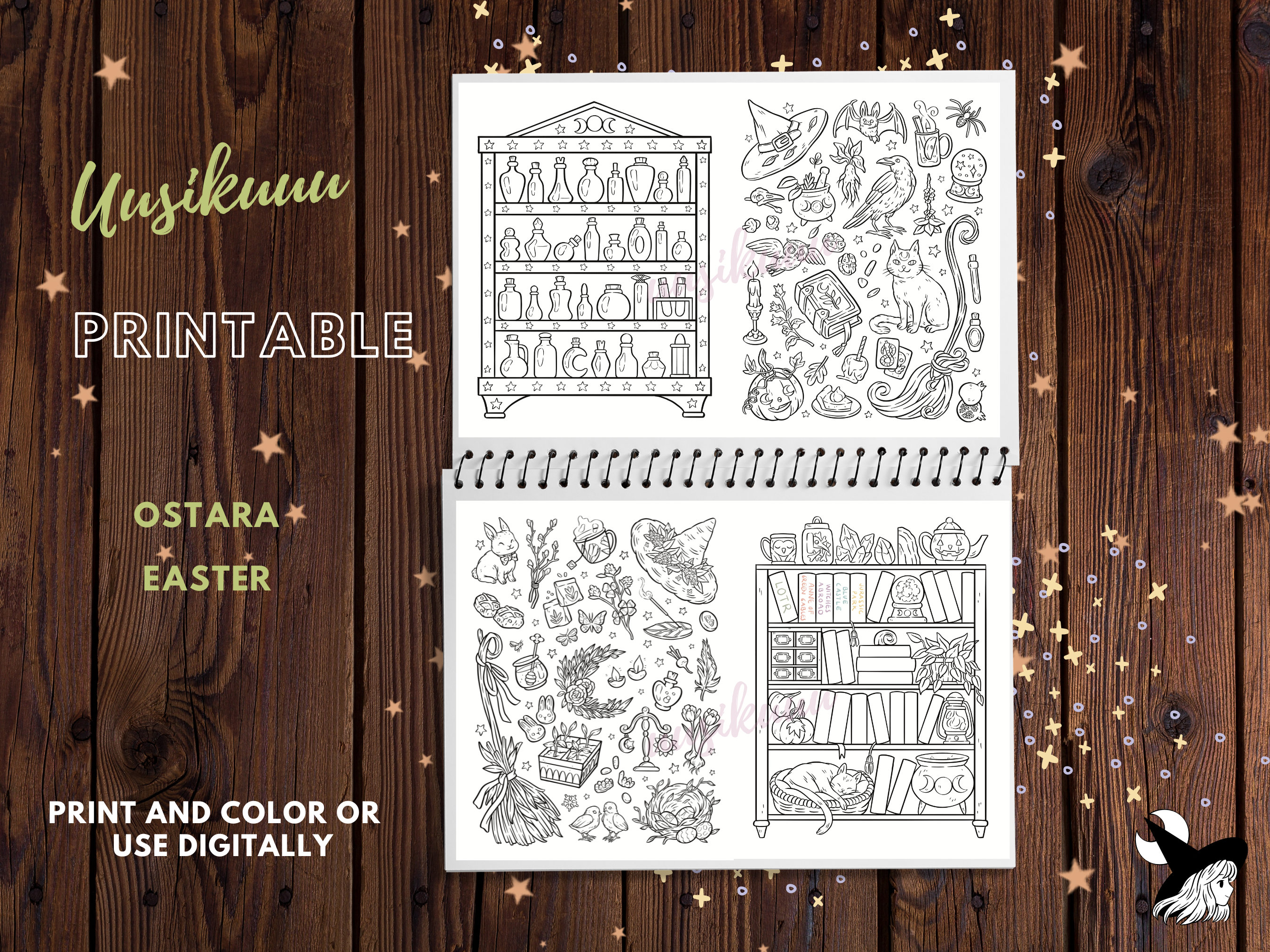 Ostara | Easter | Witch Coloring Page Printable - Etsy