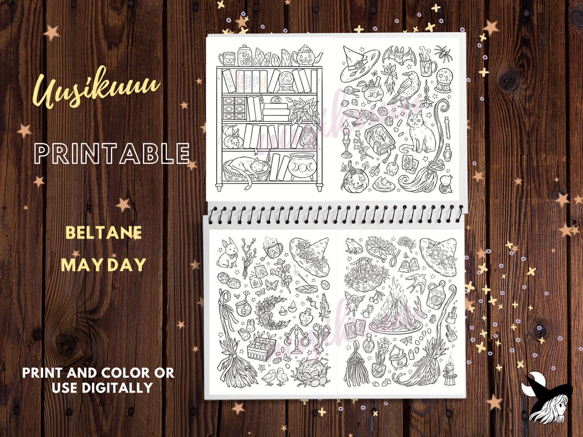 Beltane Printable Coloring Page - Etsy