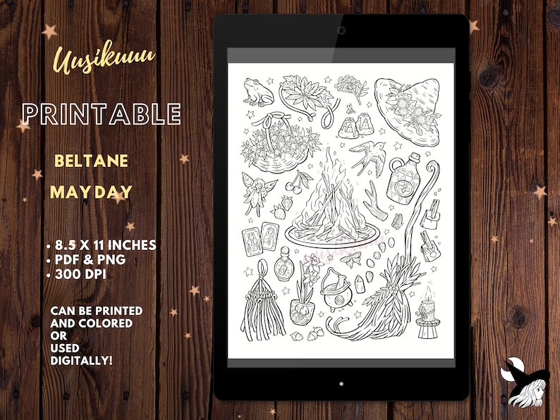 Beltane Printable Coloring Page - Etsy
