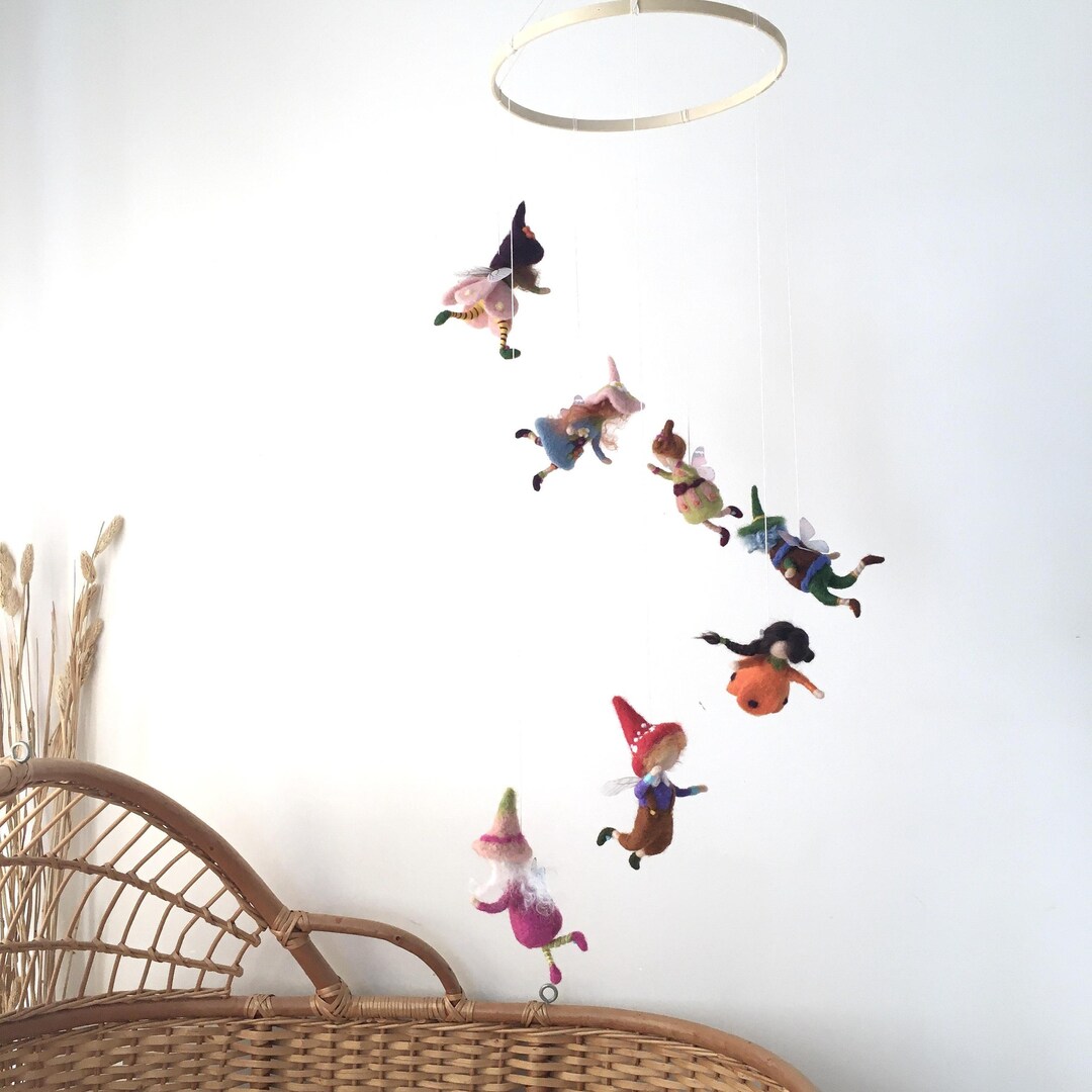 Fairies Baby Mobile, Fairytale Mobile, Fairies Decorations,pixie Crib ...